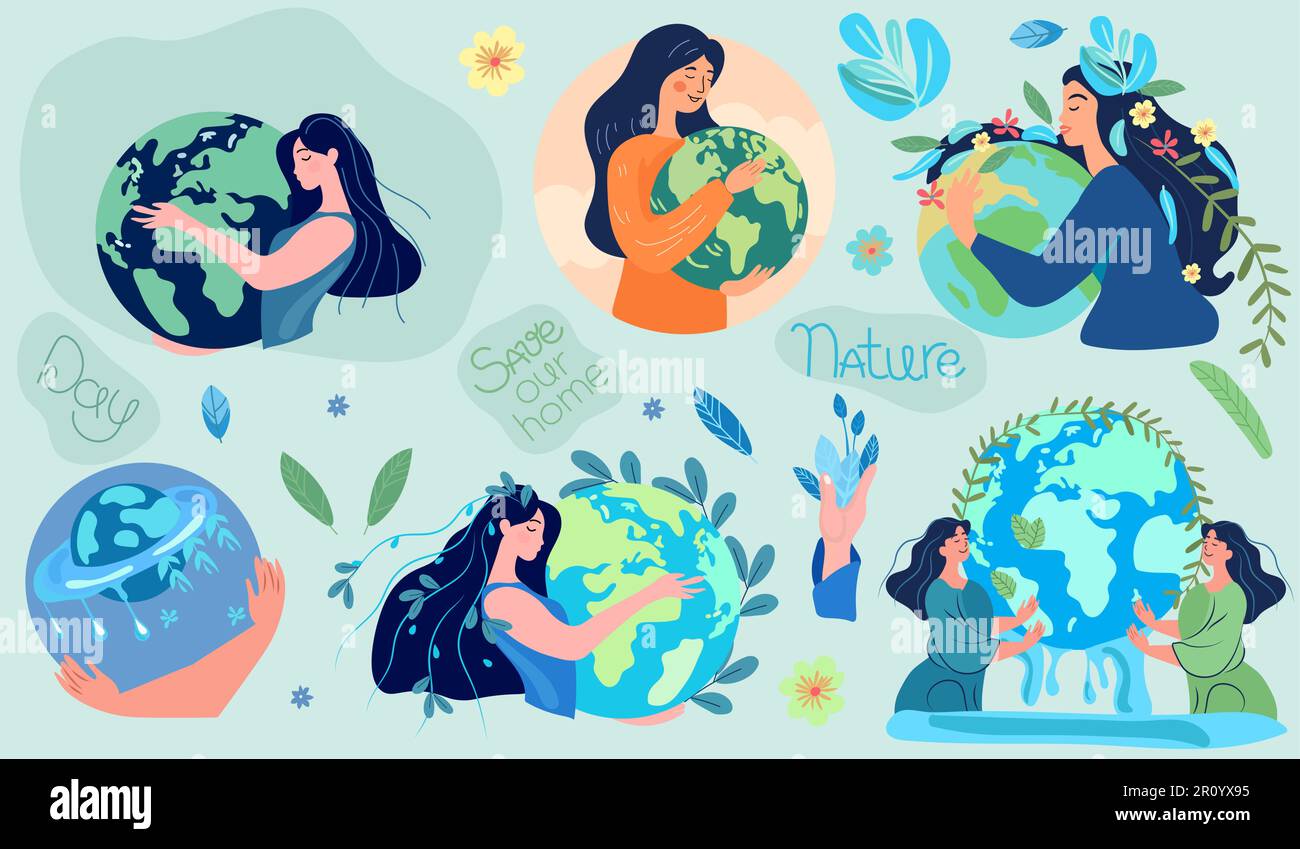 Hands cradling the globe, expressing a profound respect and care for ...