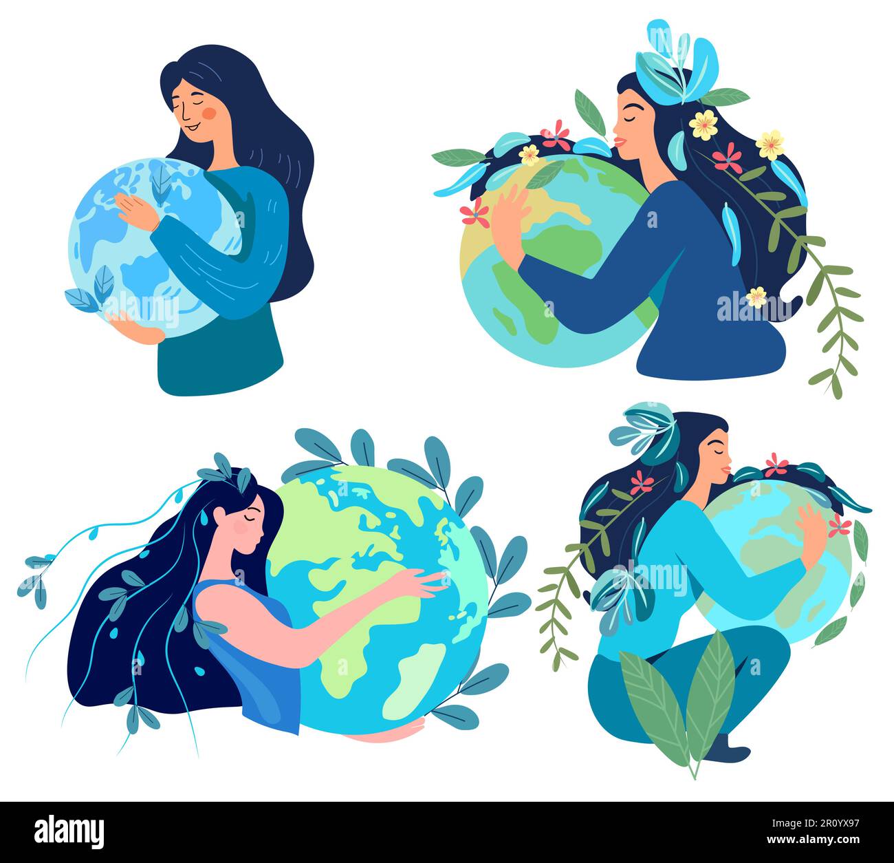 Human hands embracing the Earth with care, embodying the go green ...