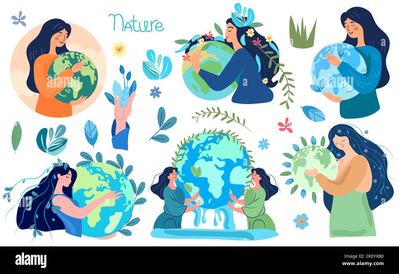 Hands cradling the globe, expressing a profound respect and care for ...