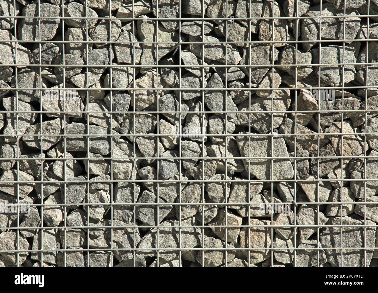 Gabion, texture, background. Gabion net and construction design. New ...