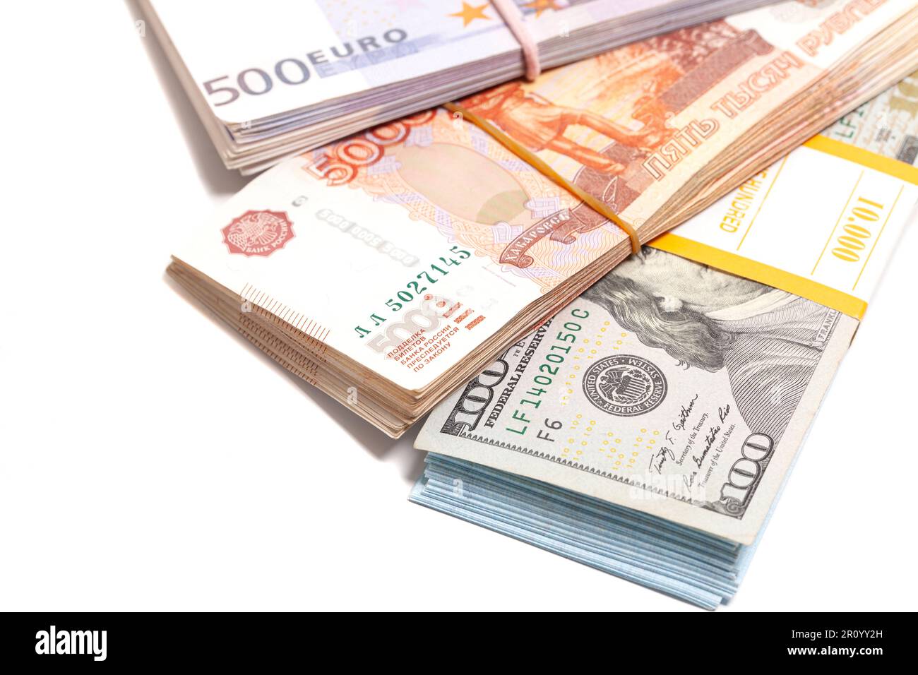 100 dollar 500 ruble hi-res stock photography and images - Alamy