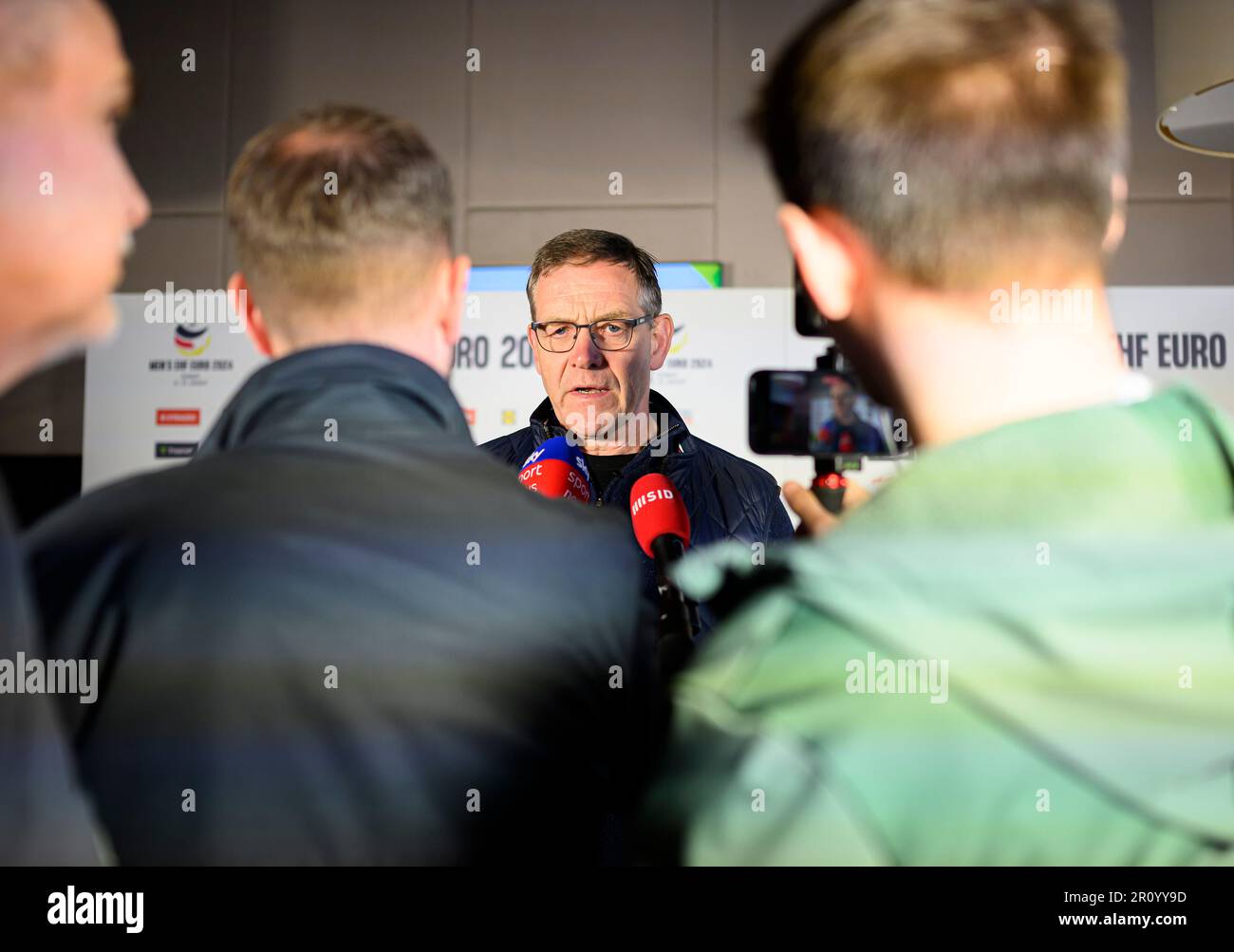 coach/ Bundescoach Alfred GISLASON (GER) during an interview after the ...