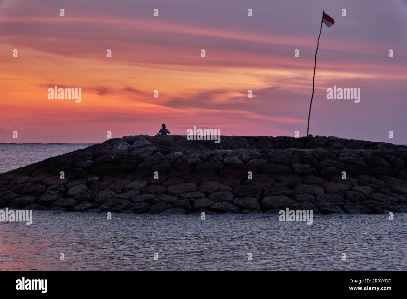 Pantai Jerman (German Beach) in Kuta, Bali Indonesia sunset shot ...