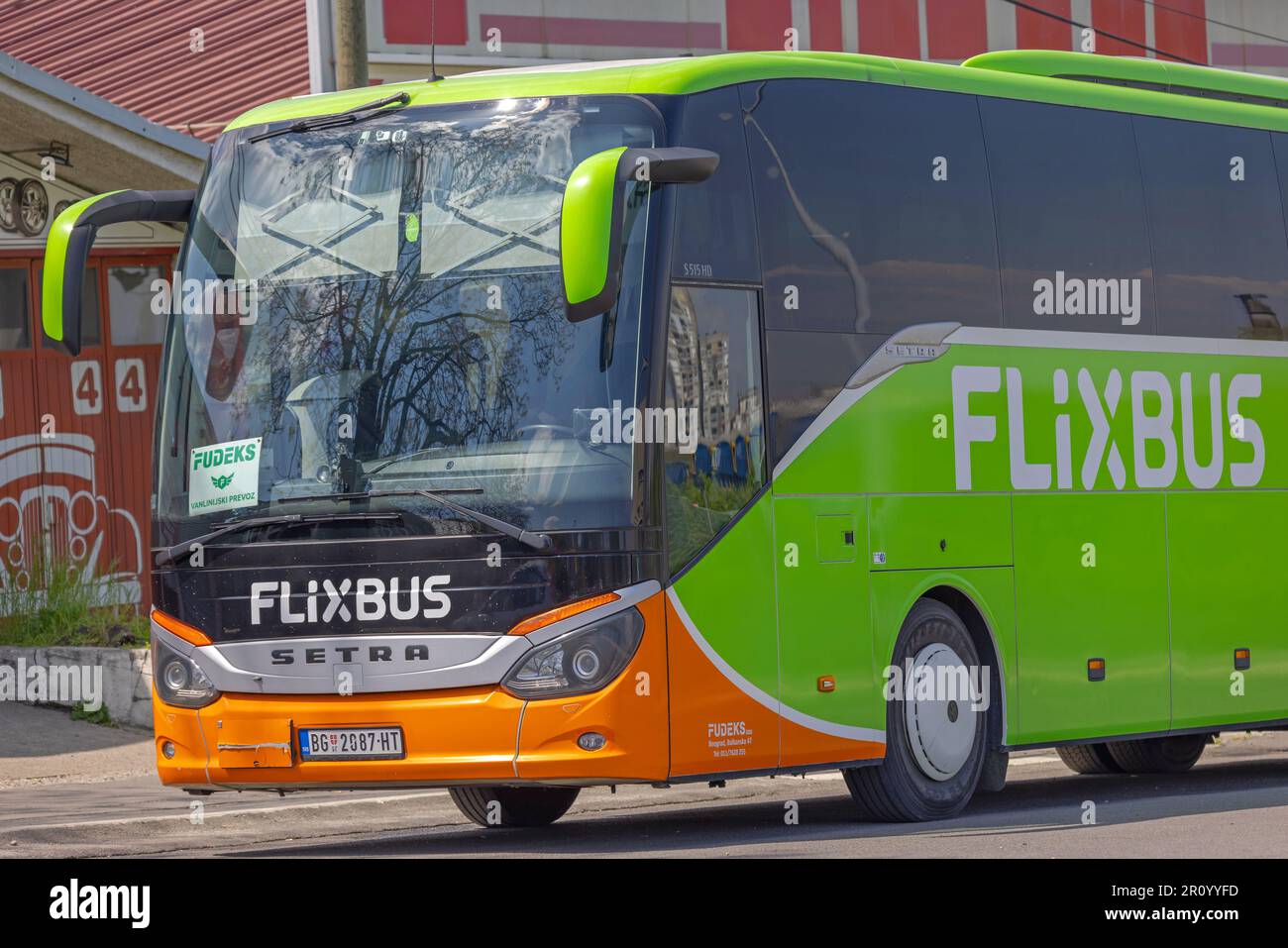 Belgrade, Serbia - April 23, 2023: Front View of Flixbus Coach German ...