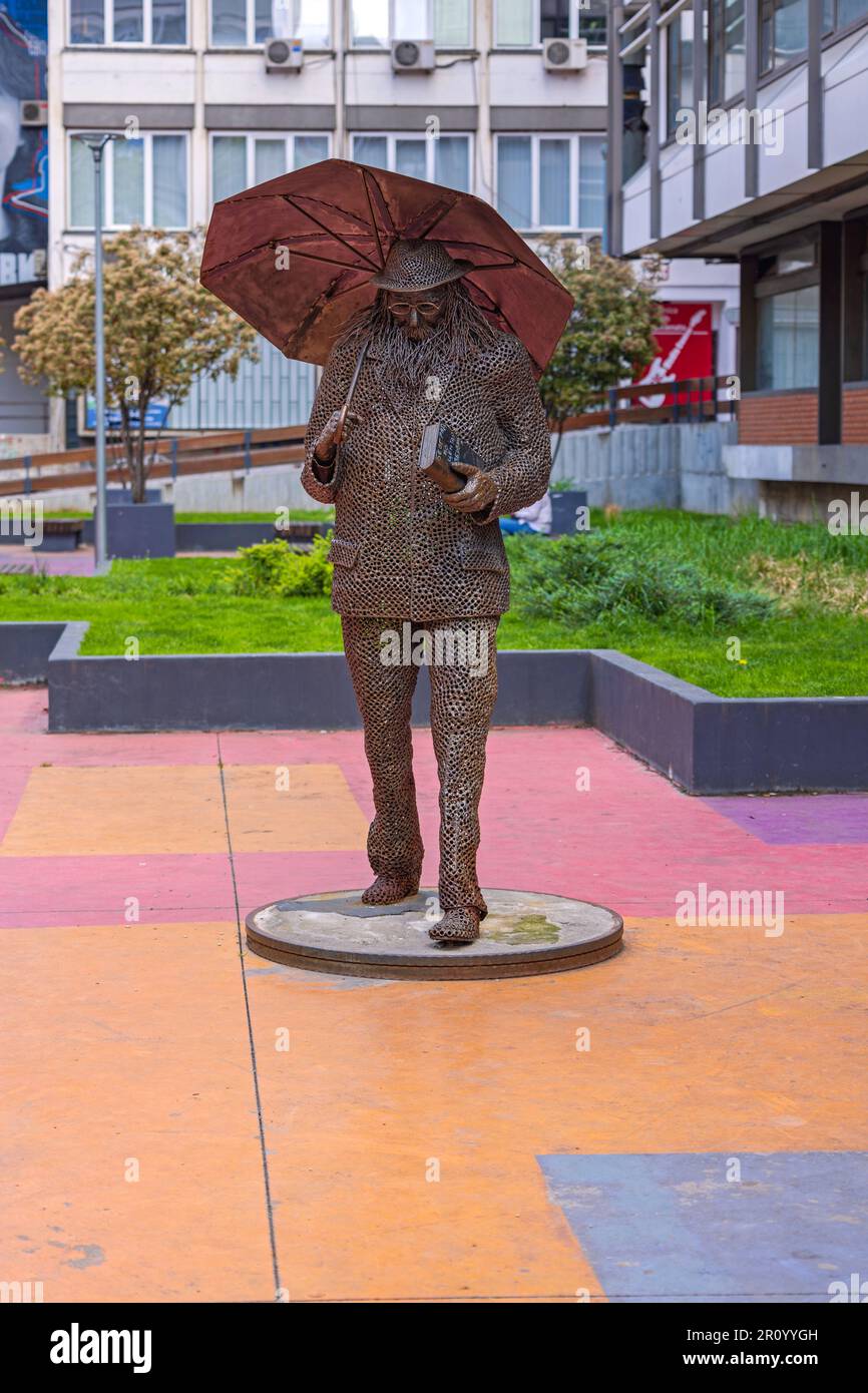 Belgrade, Serbia - May 01, 2023: Interesting Statue Made From Iron ...