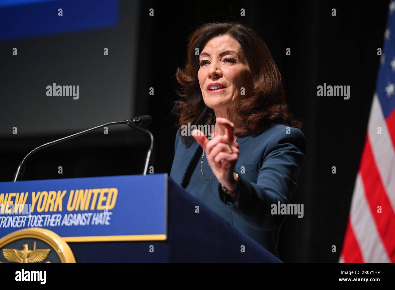 Governor Kathy Hochul attends the Unity Summit in response to the ...