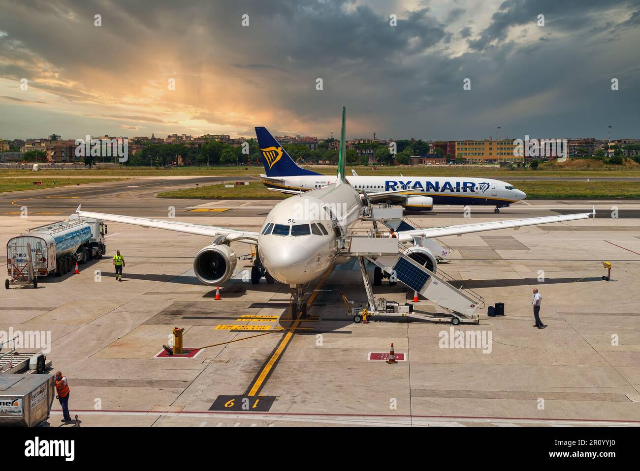 Italy, Naples - 24.10.2022: Planes at Capodichino airport Stock Photo ...
