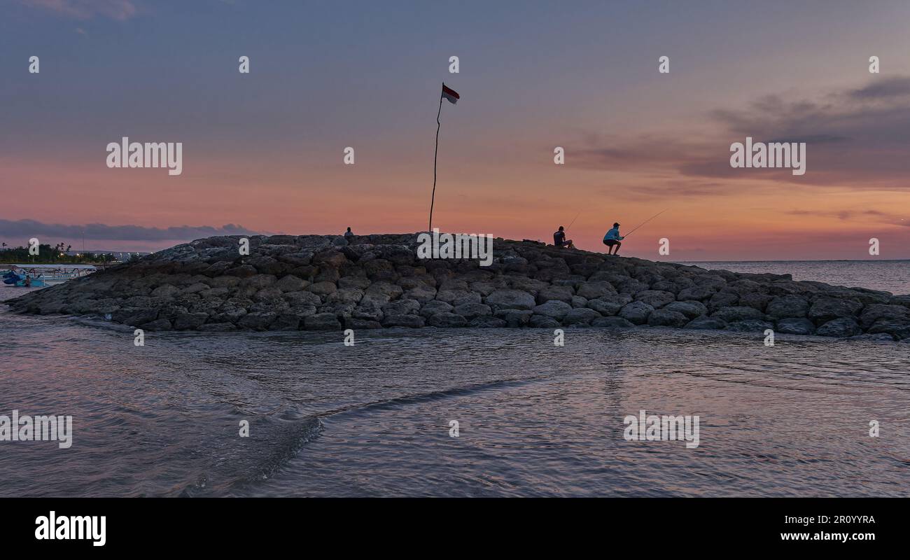 Pantai Jerman (German Beach) in Kuta, Bali Indonesia sunset shot ...