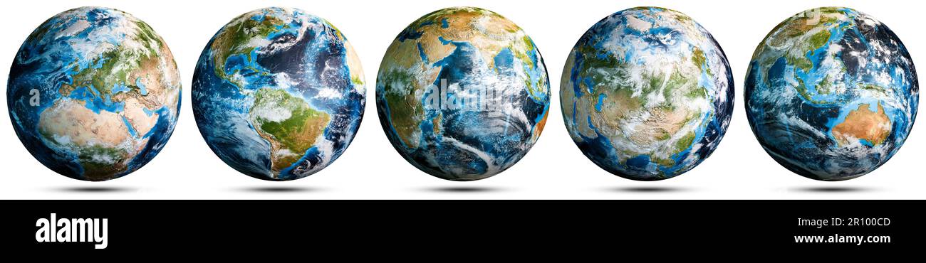 World map planet Earth set. Elements of this image furnished by NASA ...