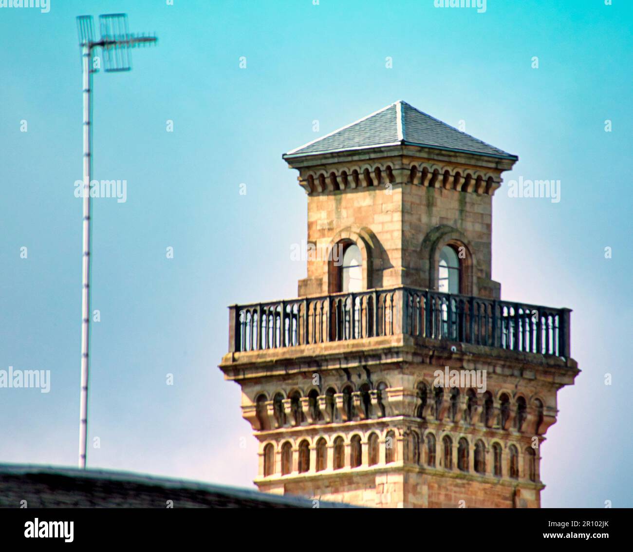 the roman tower of trinity college church park circus contrasted with a ...