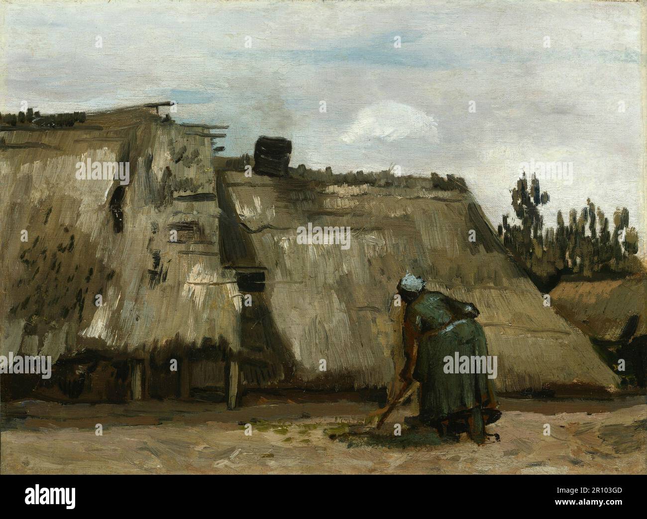 Peasant woman digging 1885 vincent van gogh hi-res stock photography ...