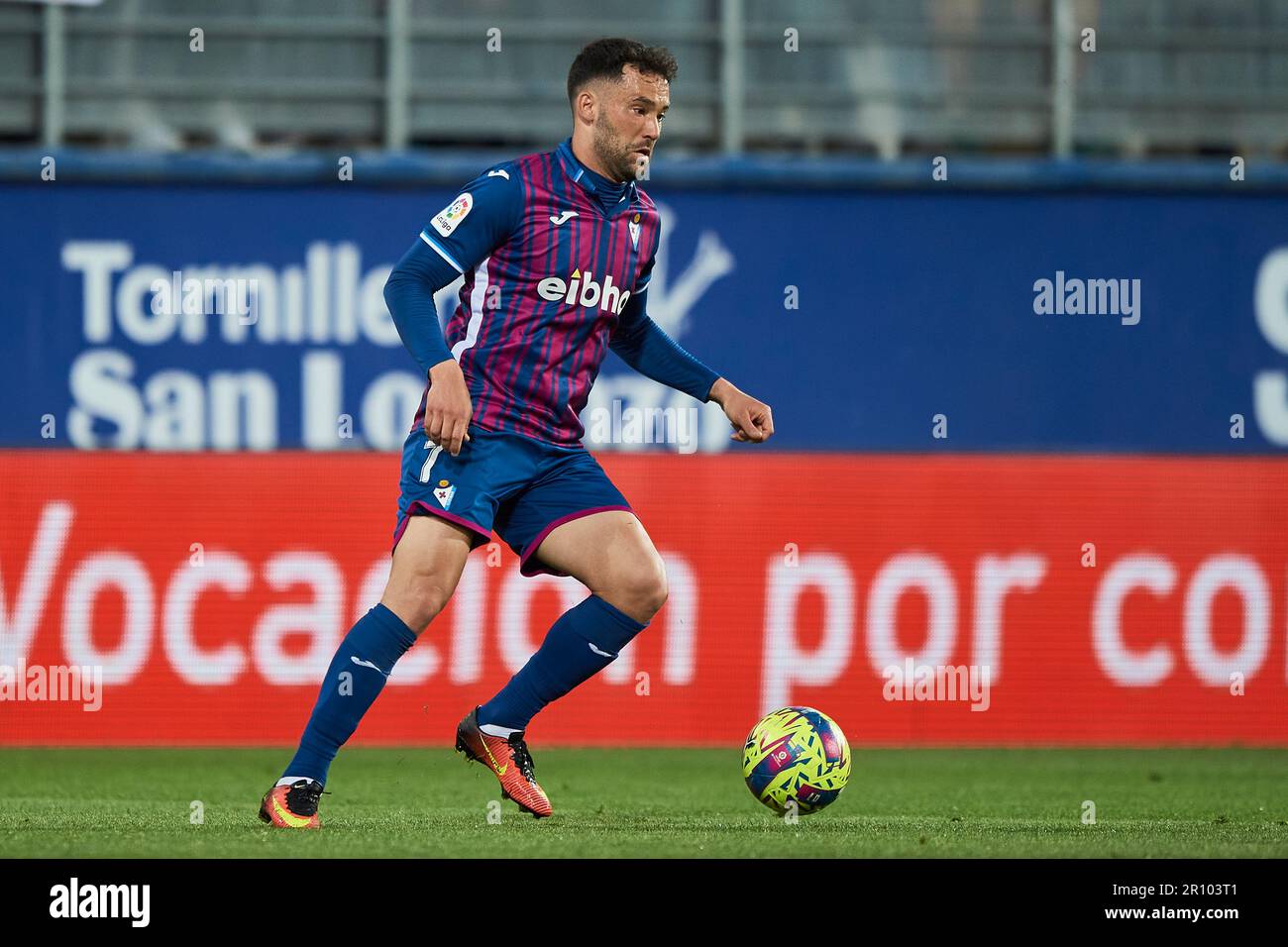 Enrique Gonzalez of SD Eibar in action during the La Liga Smartbank ...