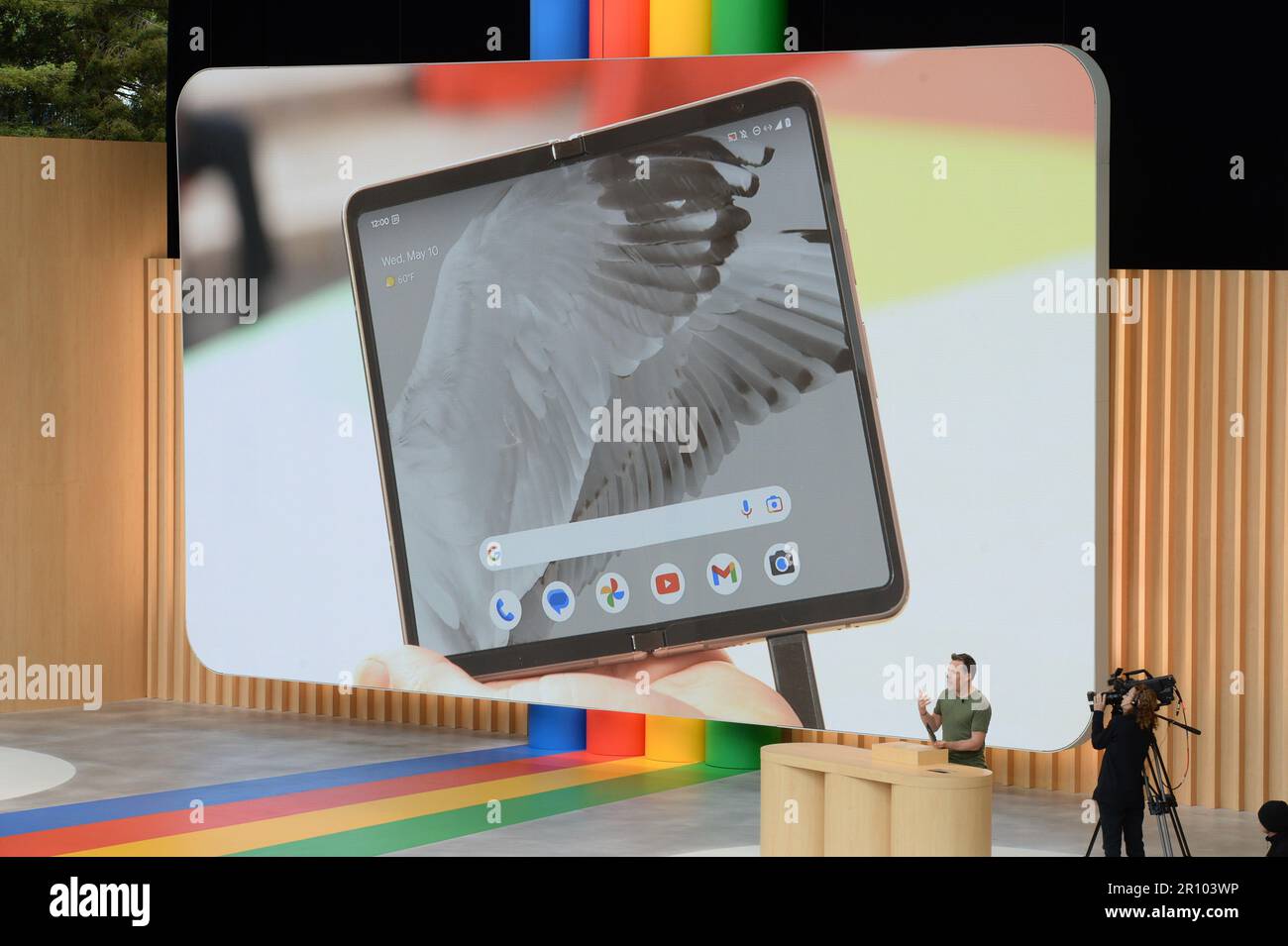 Mountain View, USA. 10th May, 2023. Google manager Dave Burke shows the ...