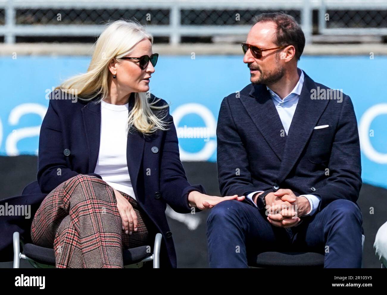 Asker 20230510.Crown Prince Haakon and Crown Princess Mette-Marit visit ...