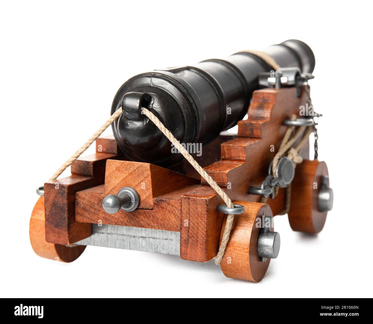 Toy model of cannon isolated on white background Stock Photo - Alamy