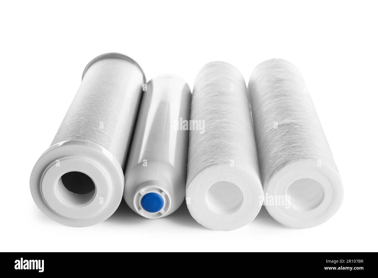 New water filter cartridges isolated on white background Stock Photo ...