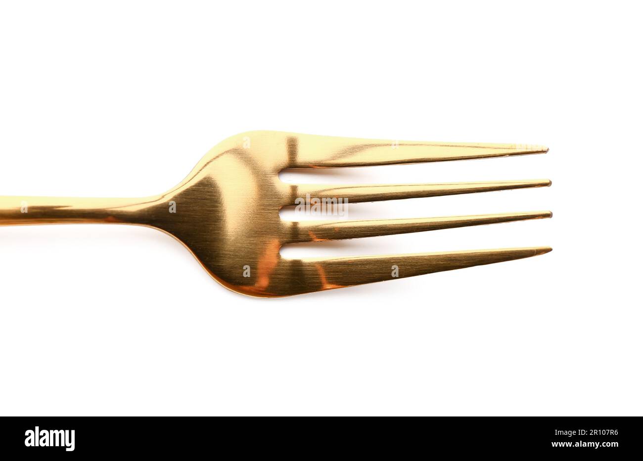 Stainless steel fork isolated on white background Stock Photo - Alamy
