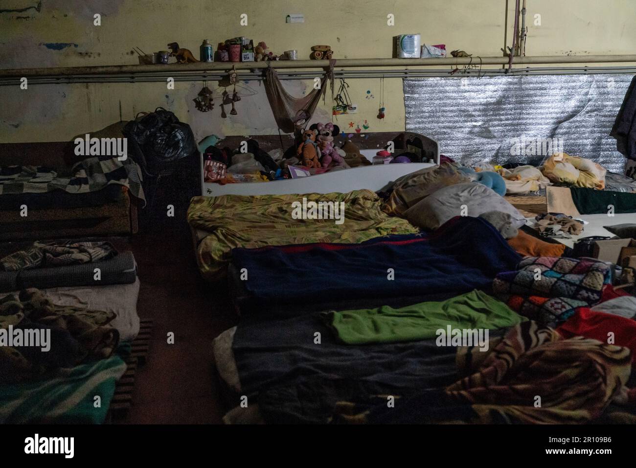 Living quarters in the basement of destroyed firestation where elderly ...
