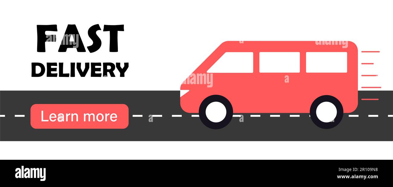 Cargo truck delivers orders Cut Out Stock Images & Pictures - Alamy