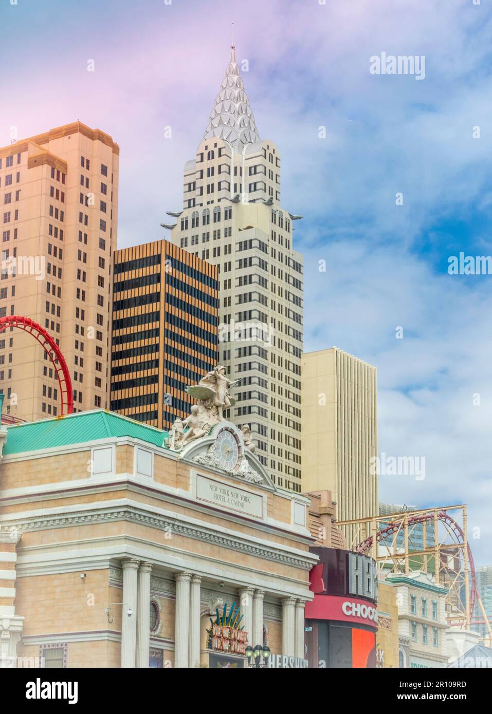 New York-New York hotel, resort and casino in Las Vegas, Nevada. Towers ...