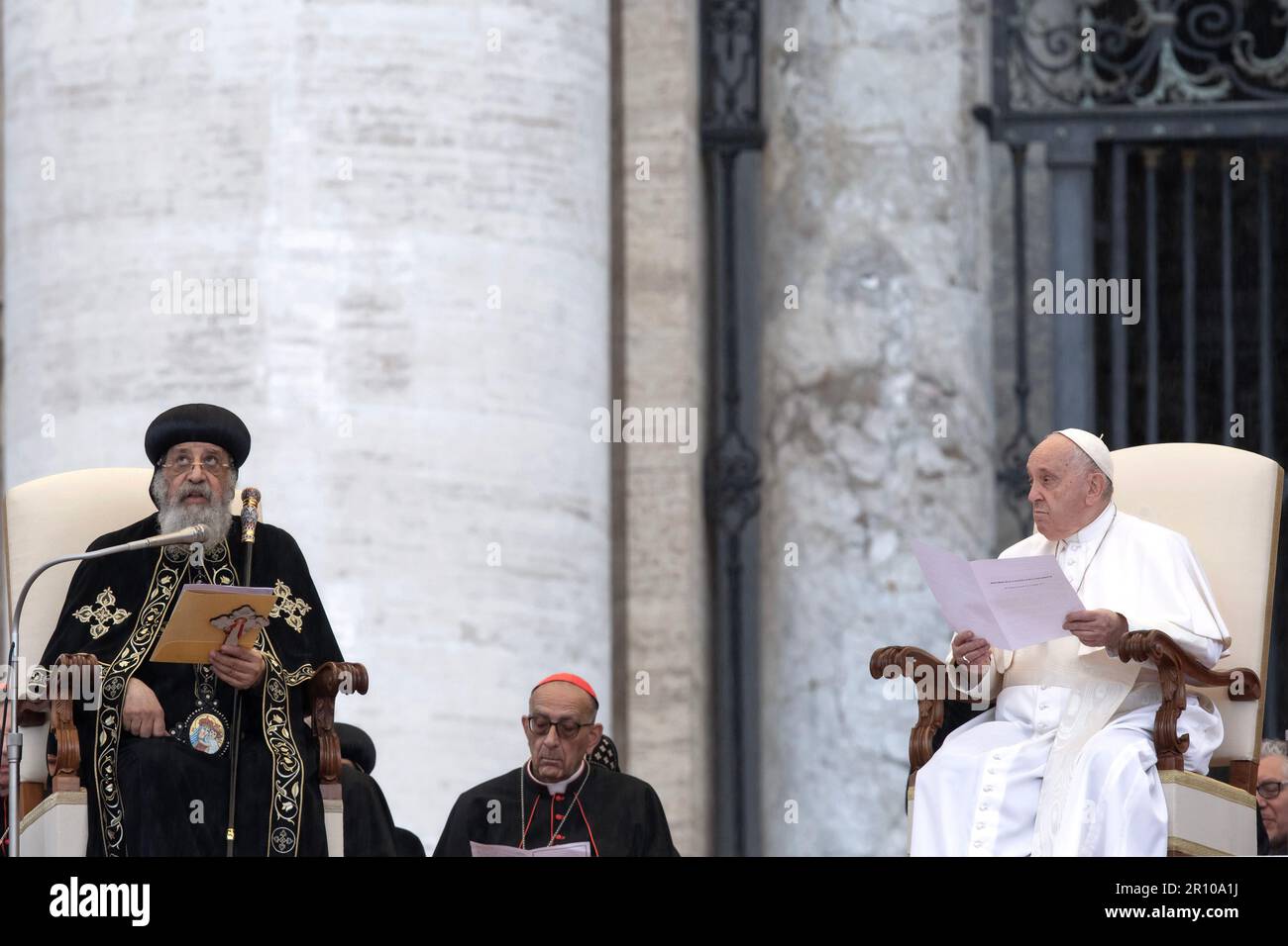 Vatican City, Vatican , 10 May 2023. Pope Francis and the Coptic ...