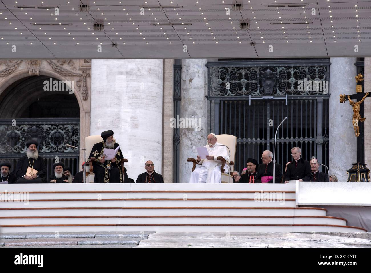 Vatican City, Vatican , 10 May 2023. Pope Francis and the Coptic ...
