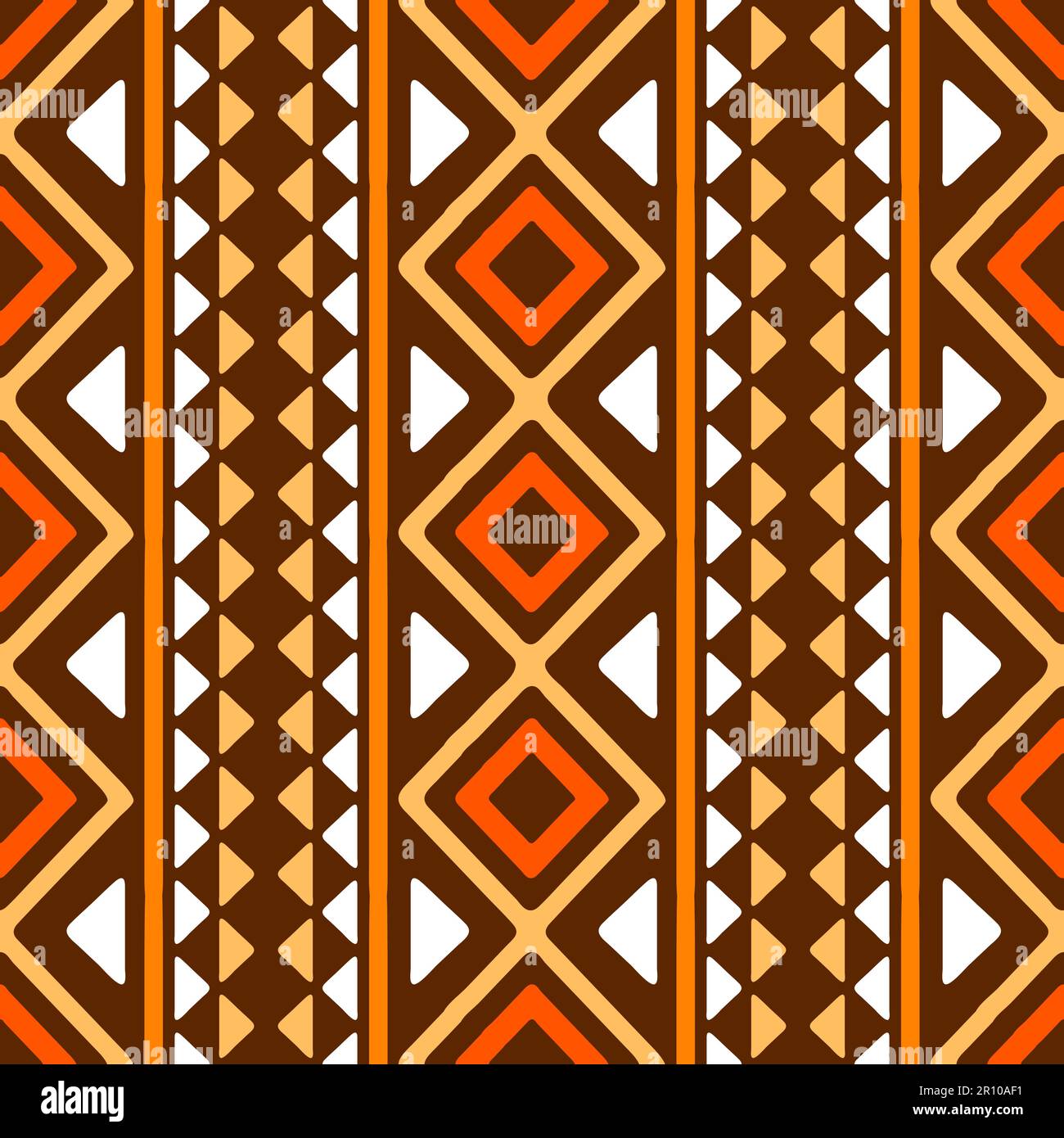 African seamless pattern. Hand stamp printing. Ethnic folk texture ...