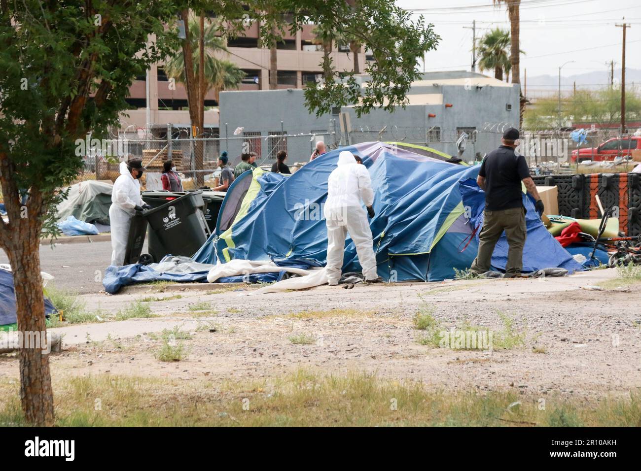 The city of Phoenix begins cleanup in ‘The Zone', a downtown Phoenix homeless encampment in ...