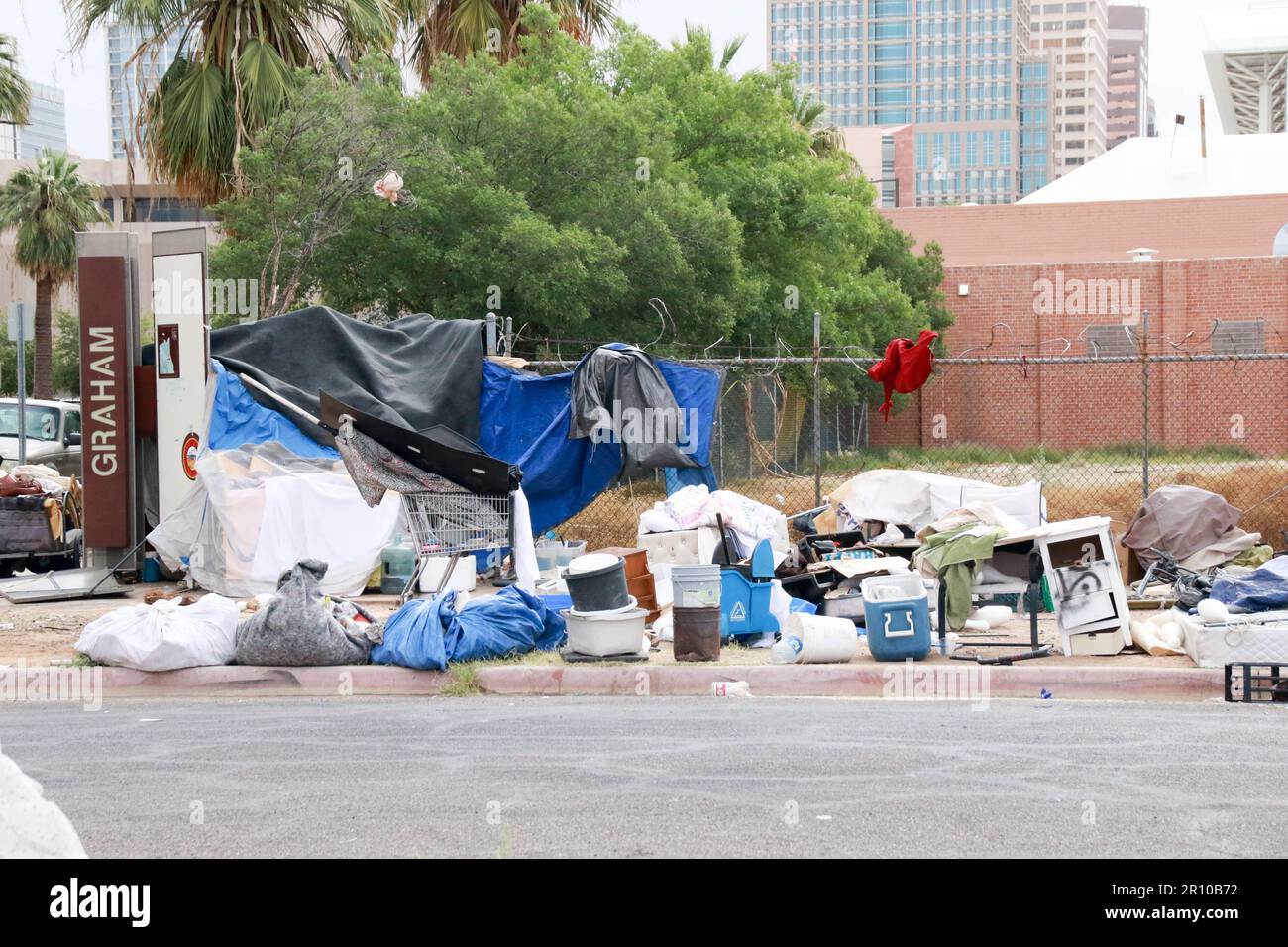The city of Phoenix begins cleanup in ‘The Zone', a downtown Phoenix homeless encampment in ...