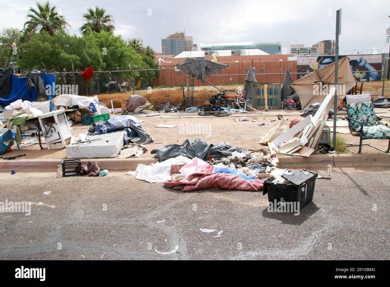 The city of Phoenix begins cleanup in ‘The Zone', a downtown Phoenix homeless encampment in ...