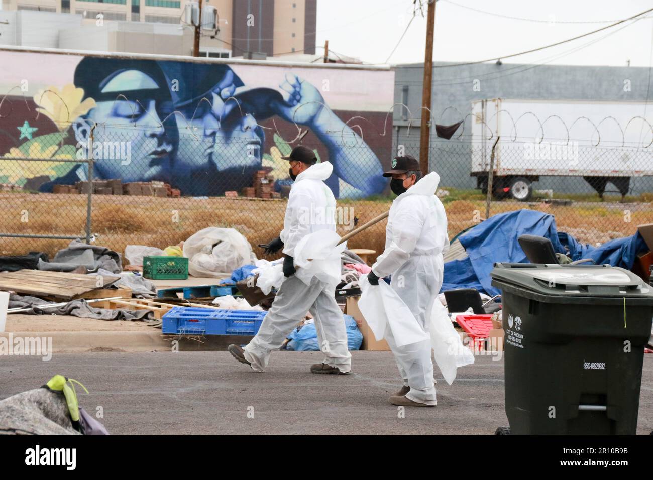 The city of Phoenix begins cleanup in ‘The Zone', a downtown Phoenix homeless encampment in ...