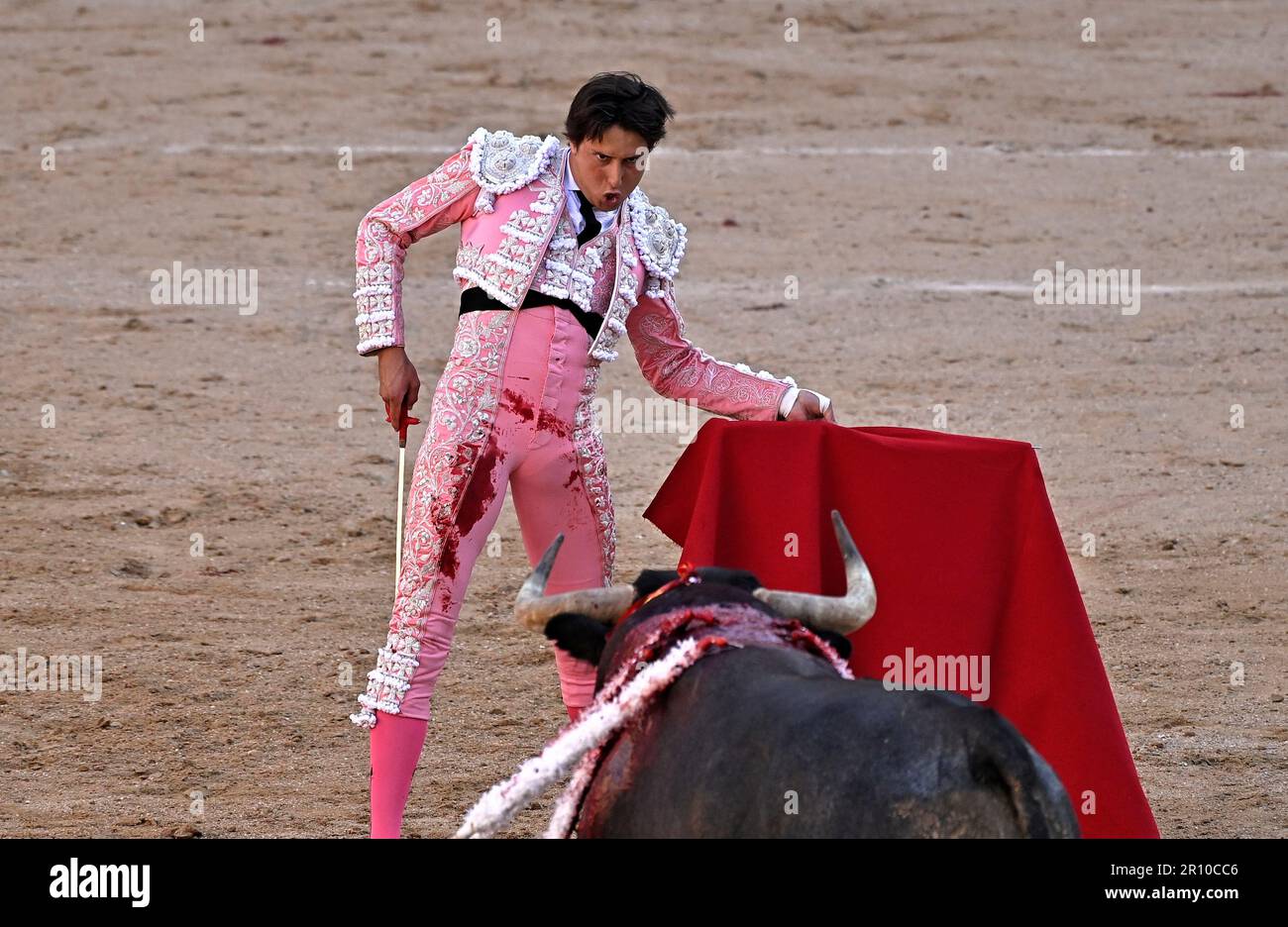 Andrés Roca Rey during his performance at the San Isidro bullfighting ...
