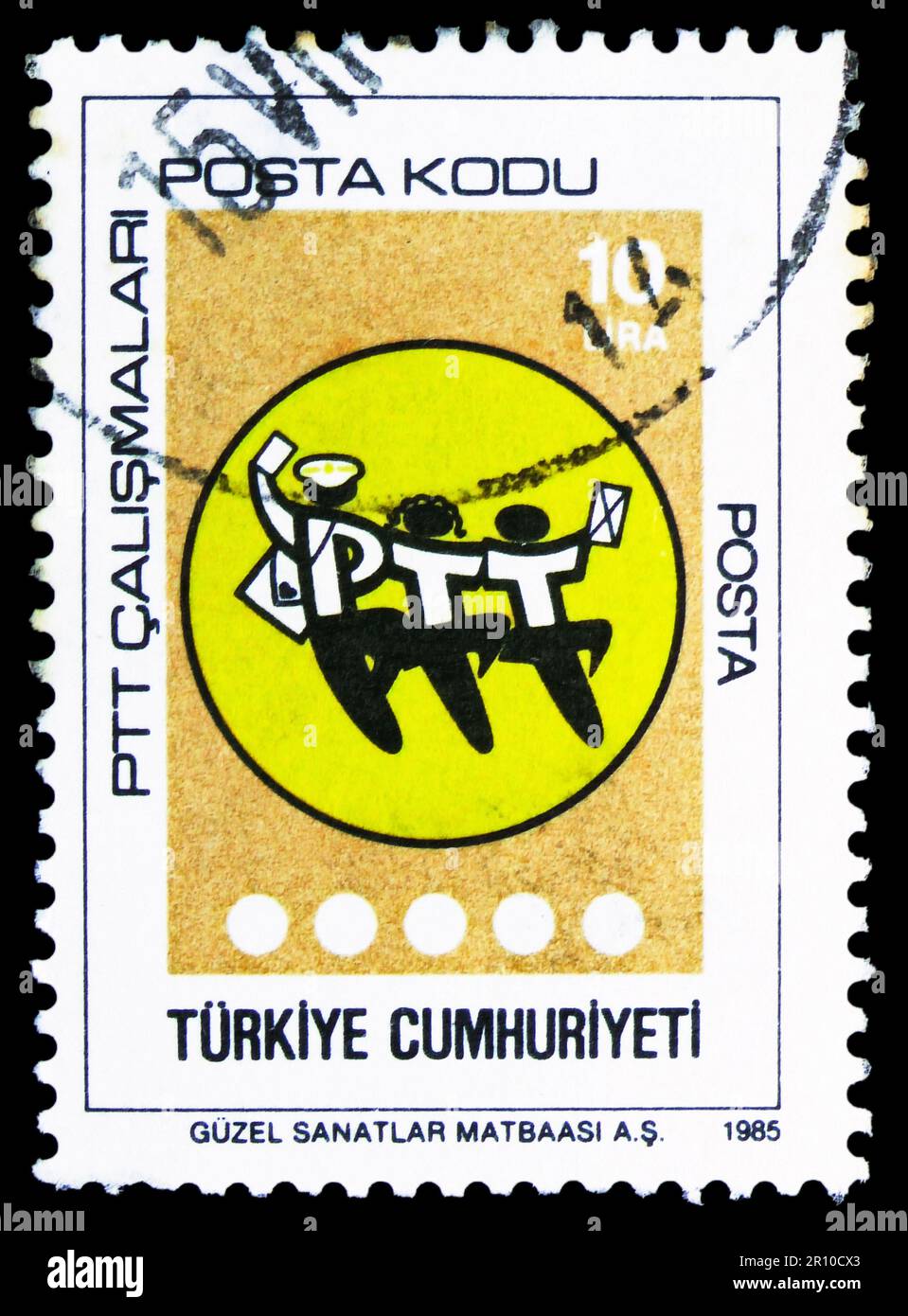 MOSCOW, RUSSIA - APRIL 08, 2023: Postage stamp printed in Turkey shows ...