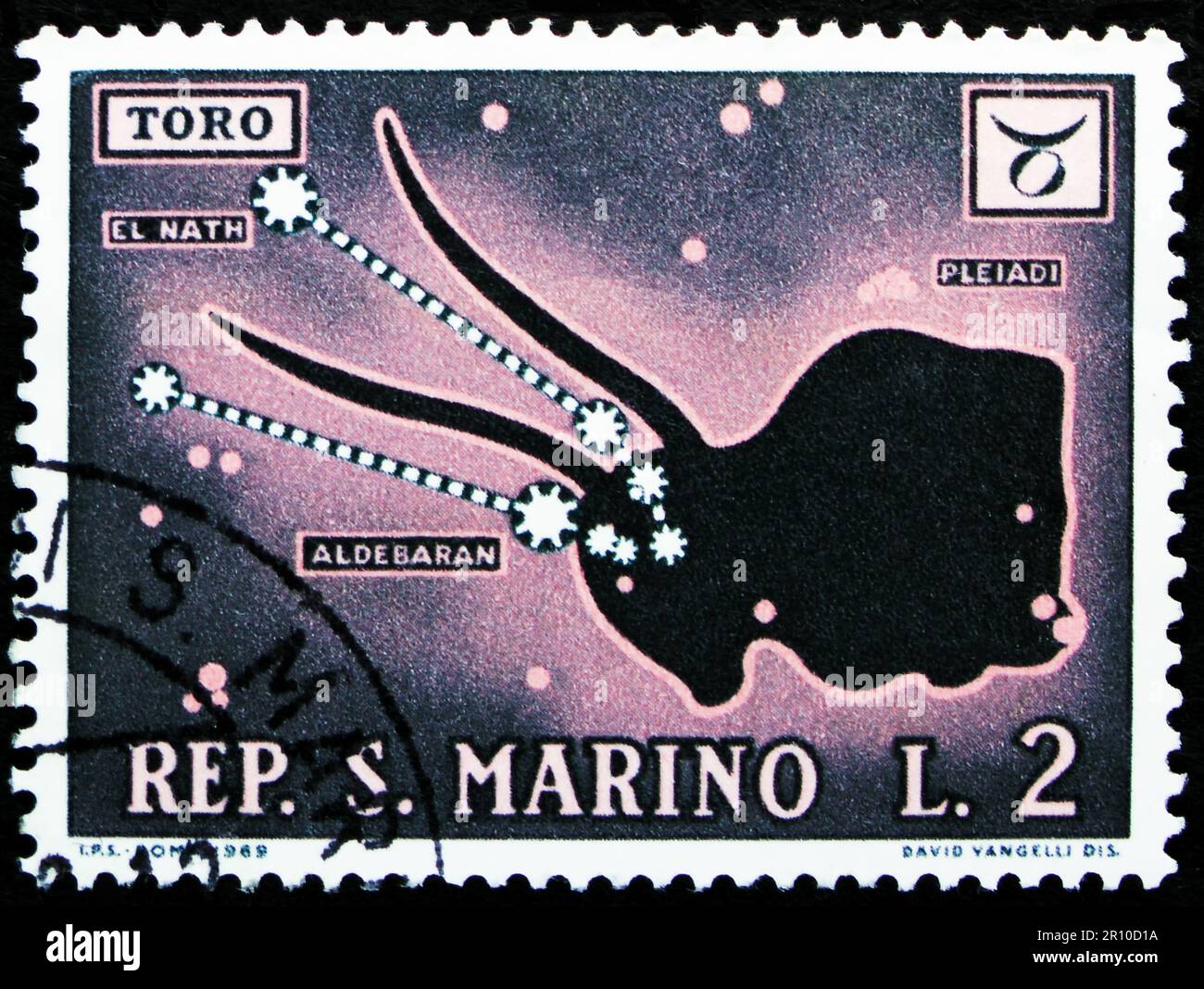 MOSCOW, RUSSIA - APRIL 08, 2023: Postage stamp printed in San Marino ...