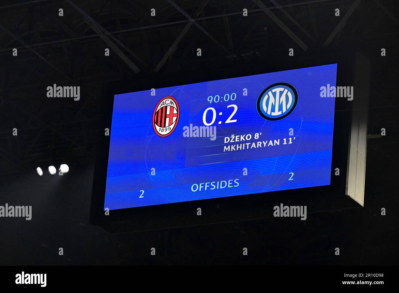 Scoreboard in football stadium hi-res stock photography and images - Alamy