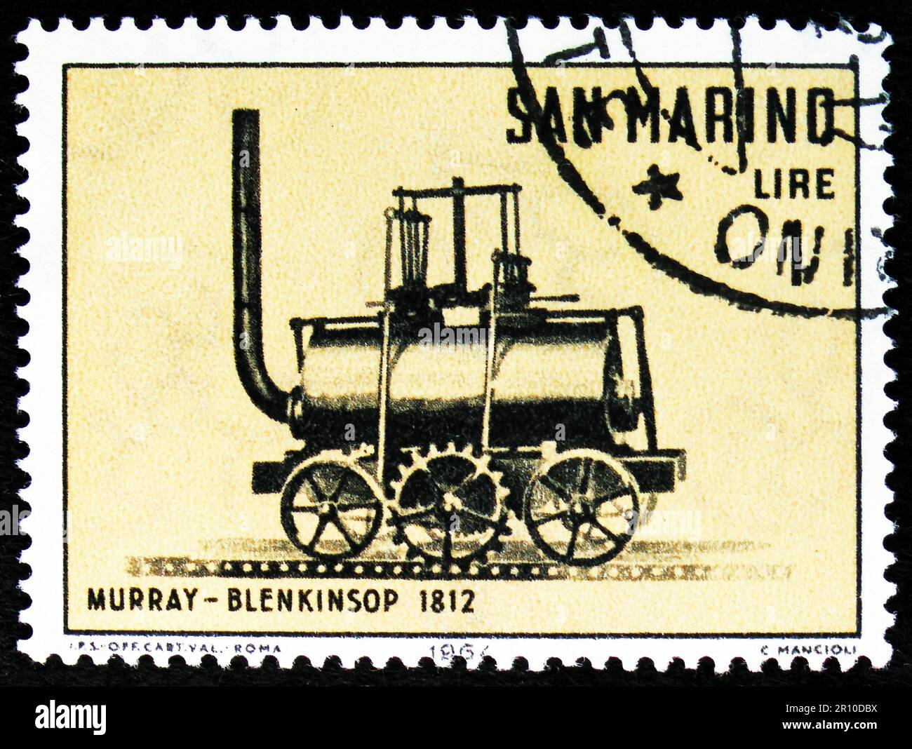 MOSCOW, RUSSIA - APRIL 08, 2023: Postage stamp printed in San Marino ...