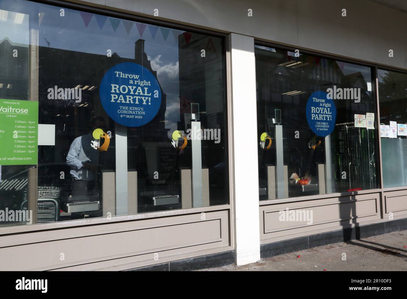 Waitrose Shop Celebrating King Charles III Coronation with Crowns on ...