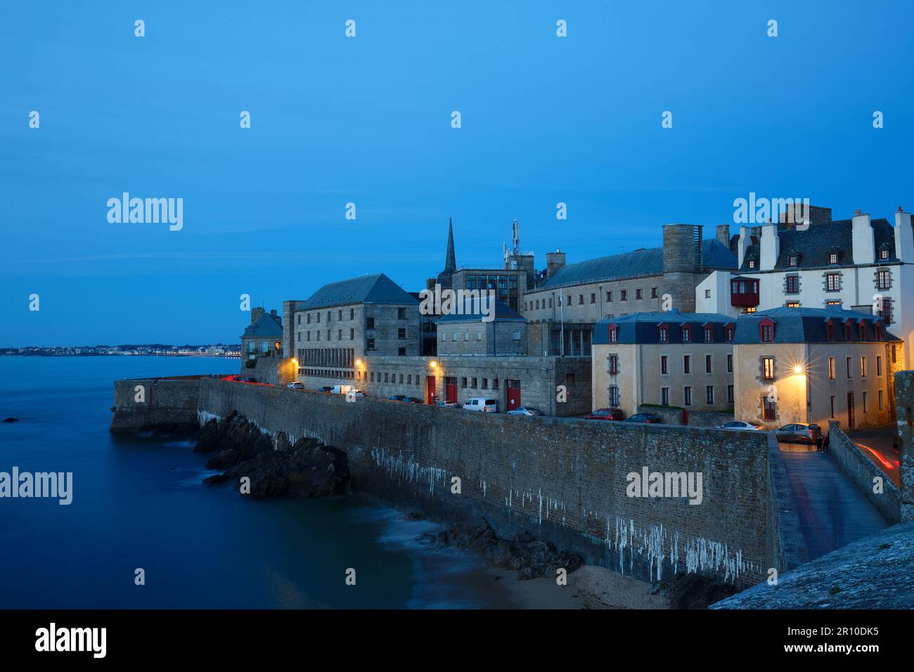 Citadel and ramparts of old city of saint malo, Brittany, France Stock ...