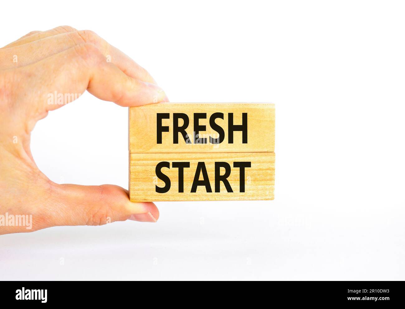 Fresh start and motivational symbol. Concept words Fresh start on ...