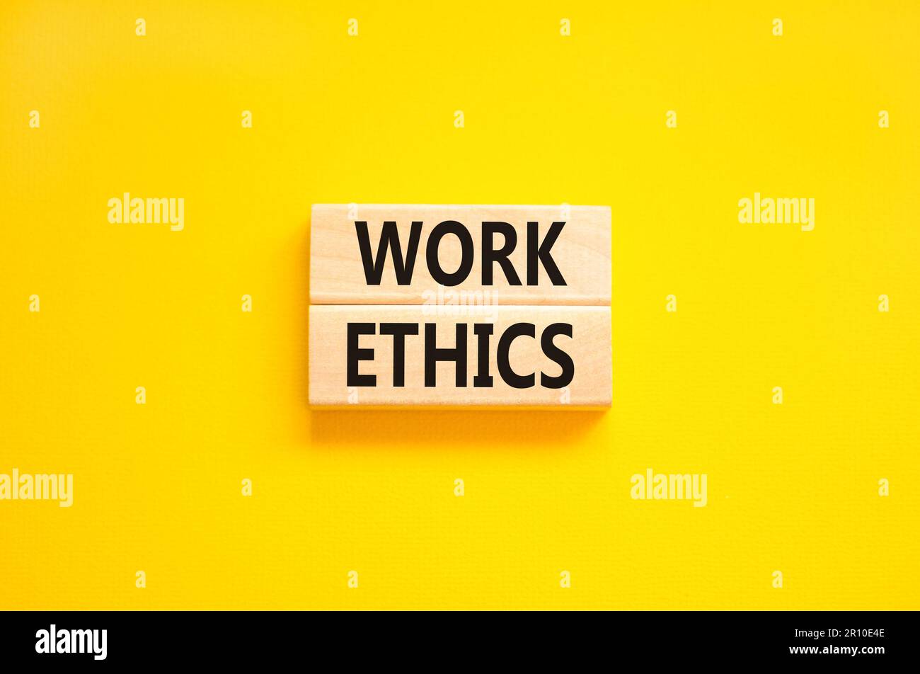 Work ethics symbol. Concept words Work ethics on beautiful wooden block ...