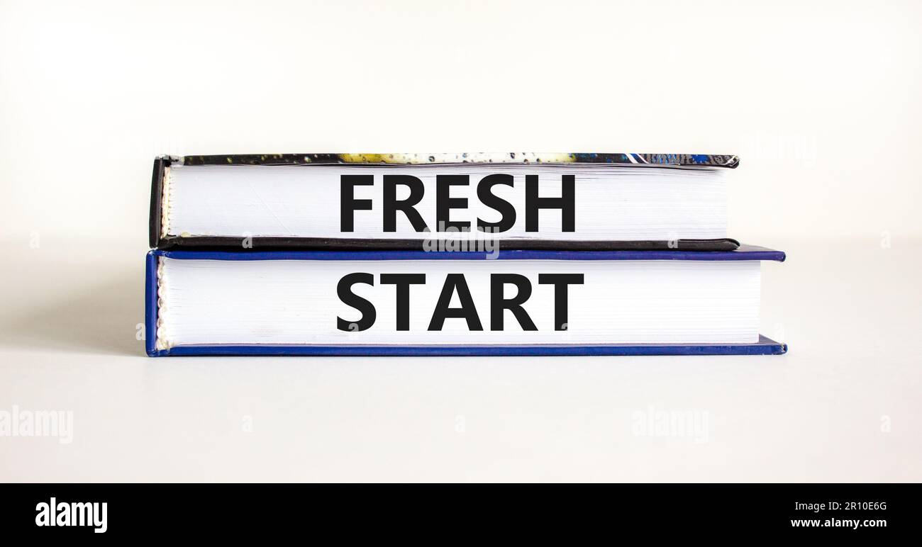 Fresh start and motivational symbol. Concept words Fresh start on ...