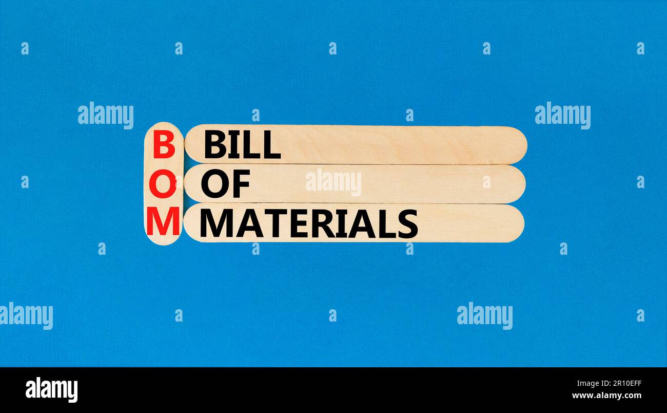BOM bill of materials symbol. Concept words BOM bill of materials on ...