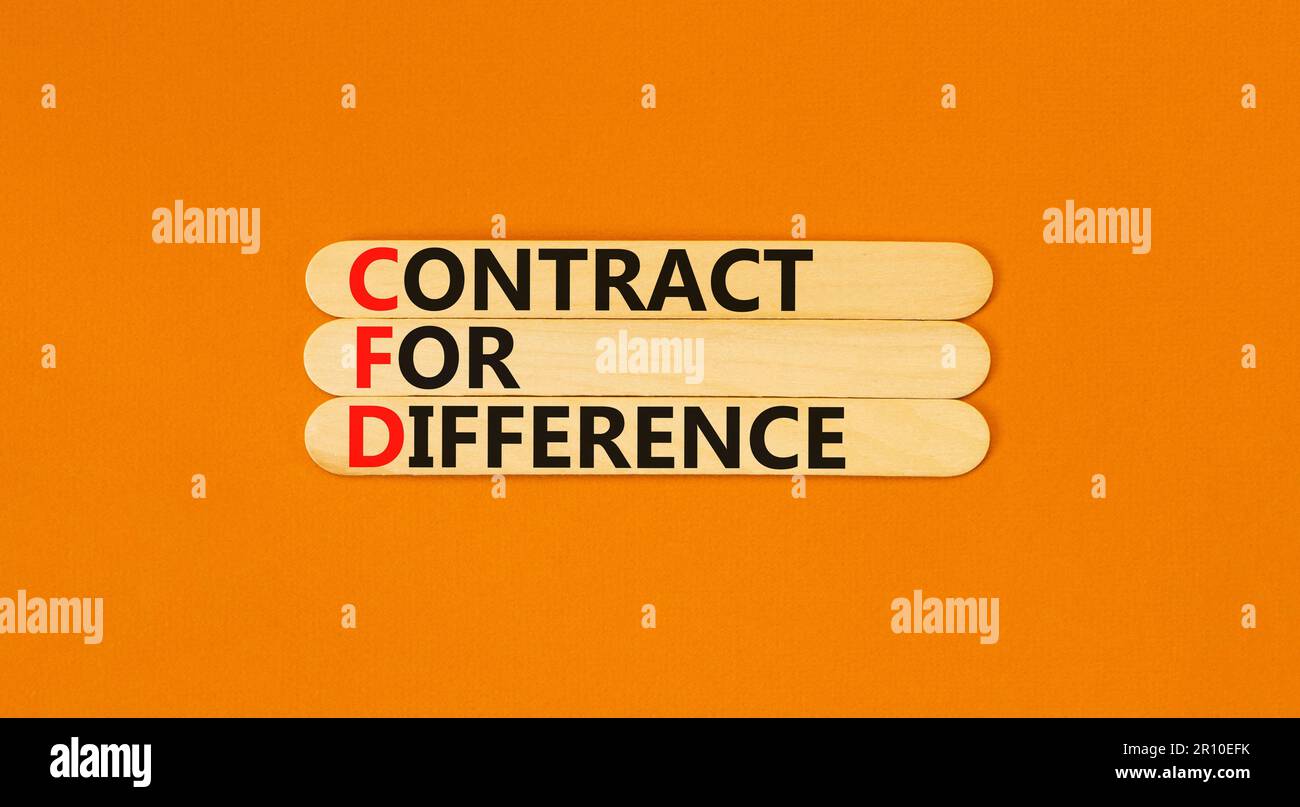 CFD symbol. Concept words CFD contract of difference on beautiful ... CFD symbol. Concept words CFD contract of difference on beautiful ...