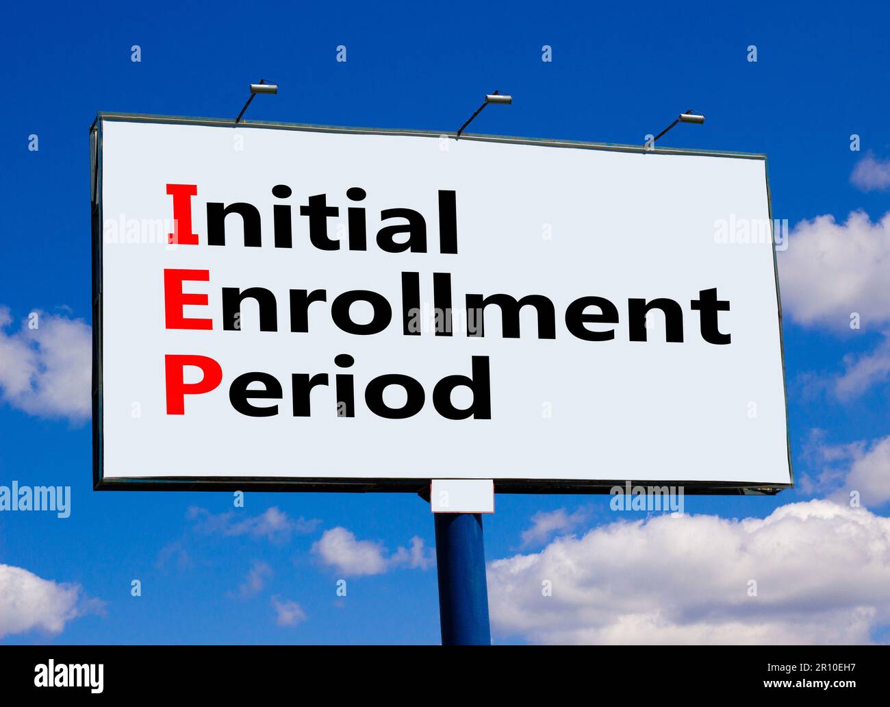 IEP symbol. Concept words IEP Initial enrollment period on beautiful ...