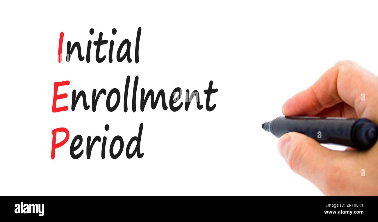 IEP symbol. Concept words IEP Initial enrollment period on beautiful ...