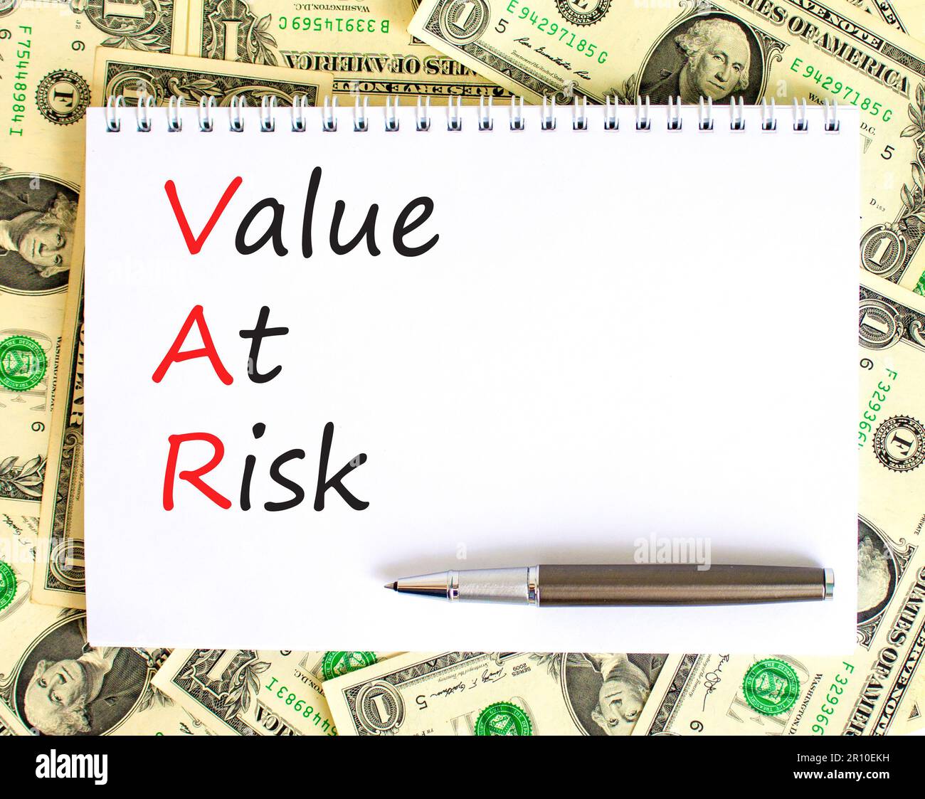 VAR Value at risk symbol. Concept words VAR Value at risk on beautiful ...