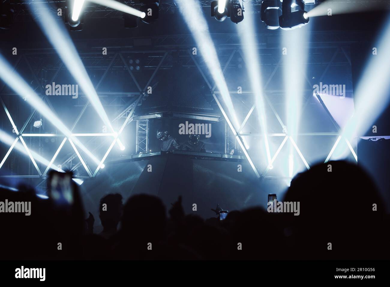 BARCELONA - MAR 30: Daft Punk tribute band Robot Rock Alive perform on ...