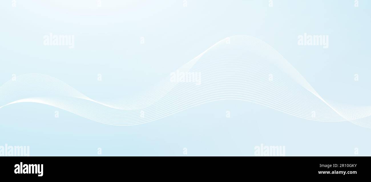 Undulate smooth wave lines design. Abstract flowing stripes template ...