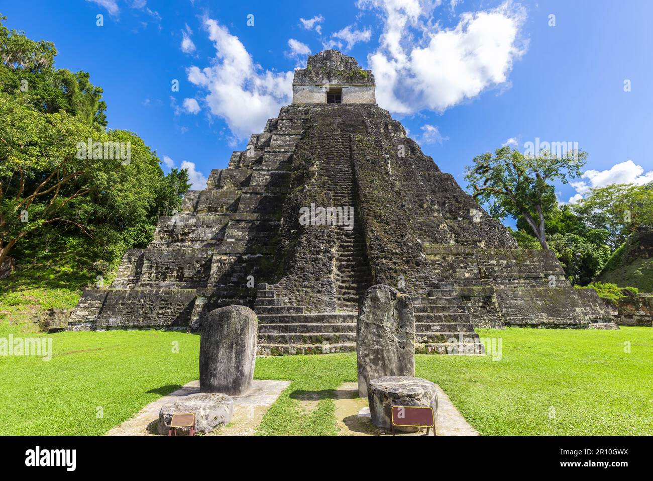 Ancient Mayan Tikal Pyramids in Guatemala, a major tourist attraction ...