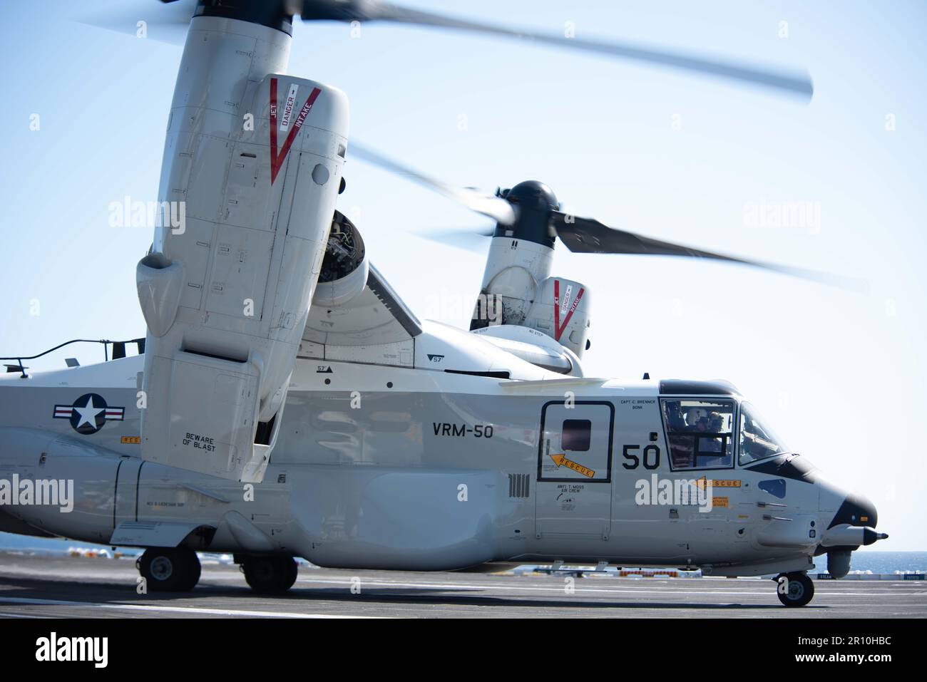 PACIFIC OCEAN (May 9, 2023) – A V-22 Osprey, assigned to the “Titans ...